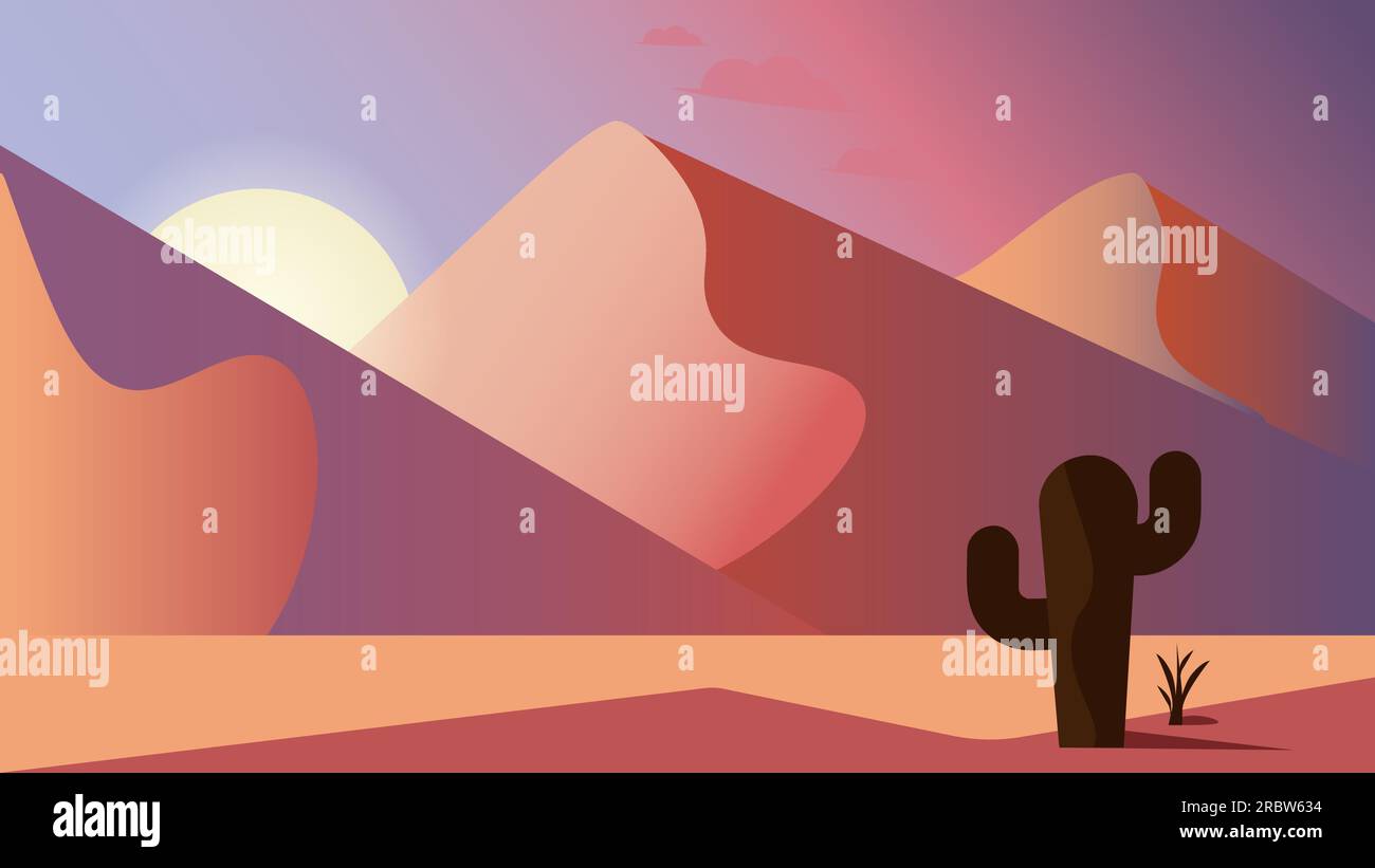 Hot desert concept banner Stock Vector Images - Alamy