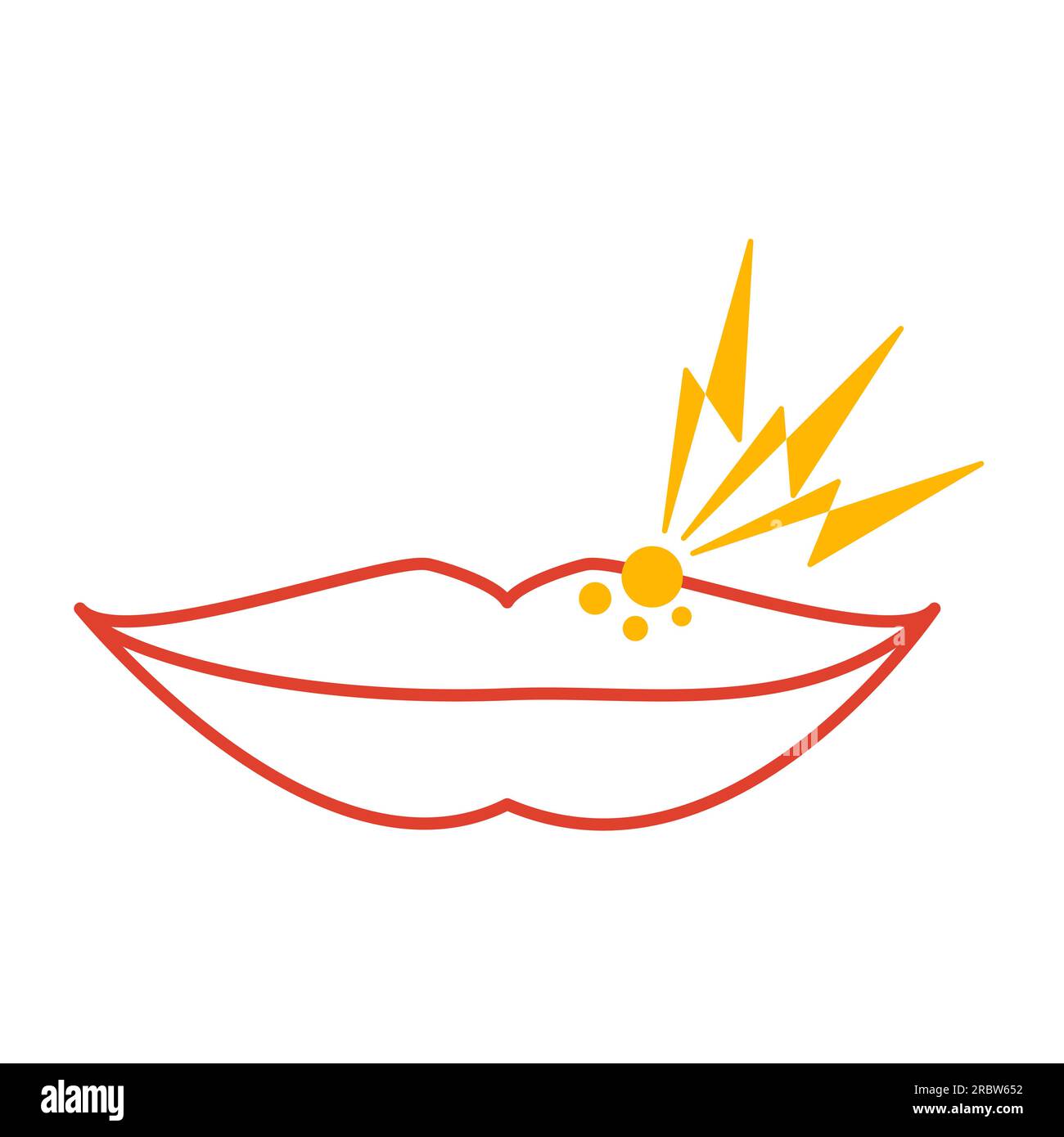 Cold sore lips Stock Vector Images - Alamy