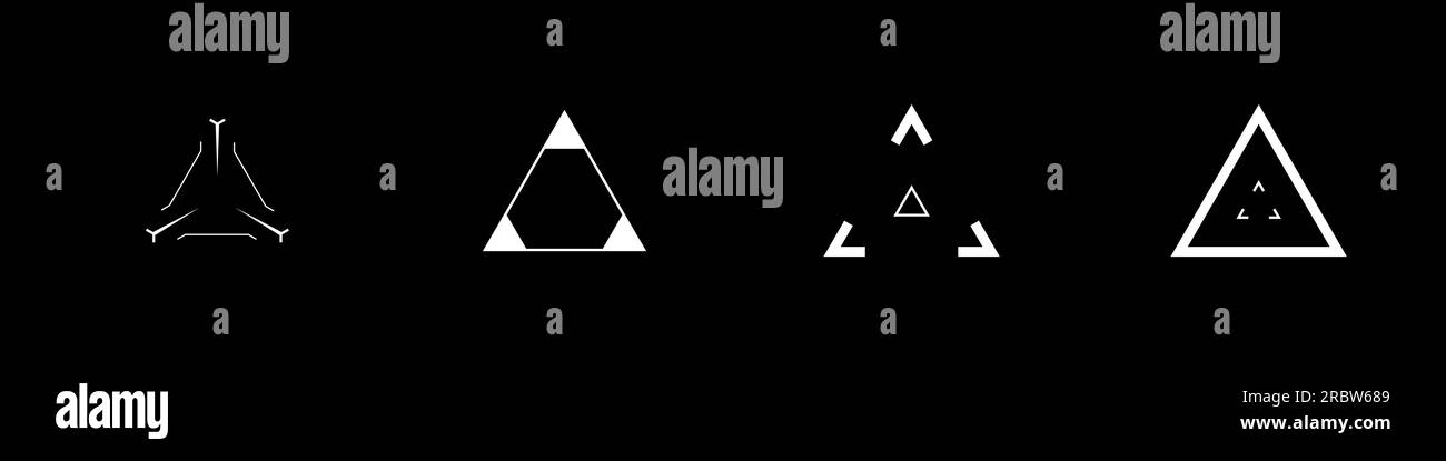 A vector collection of cyberpunk style triangle targets Stock Vector ...