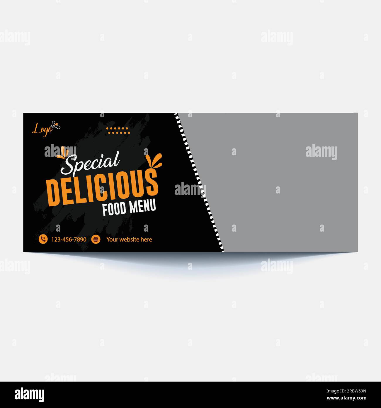 Restaurant food menu social media marketing web banner. Pizza, burger ...