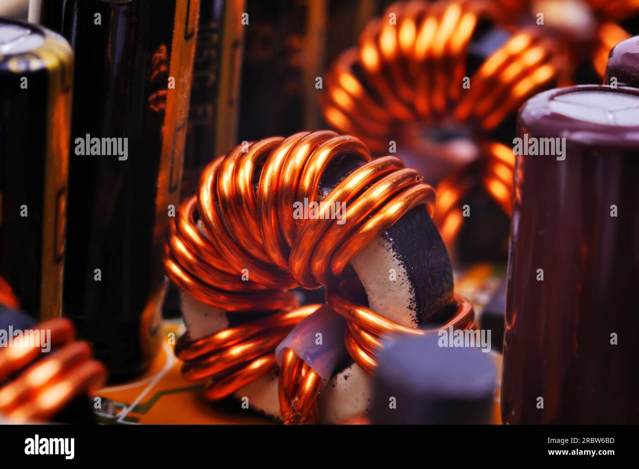 Detail of electronic printed ferrite ring, close up Stock Photo - Alamy