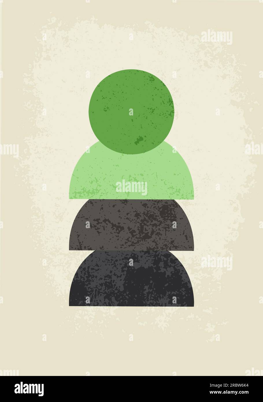 The poster is a modern abstract of figures. It can be used in interior ...