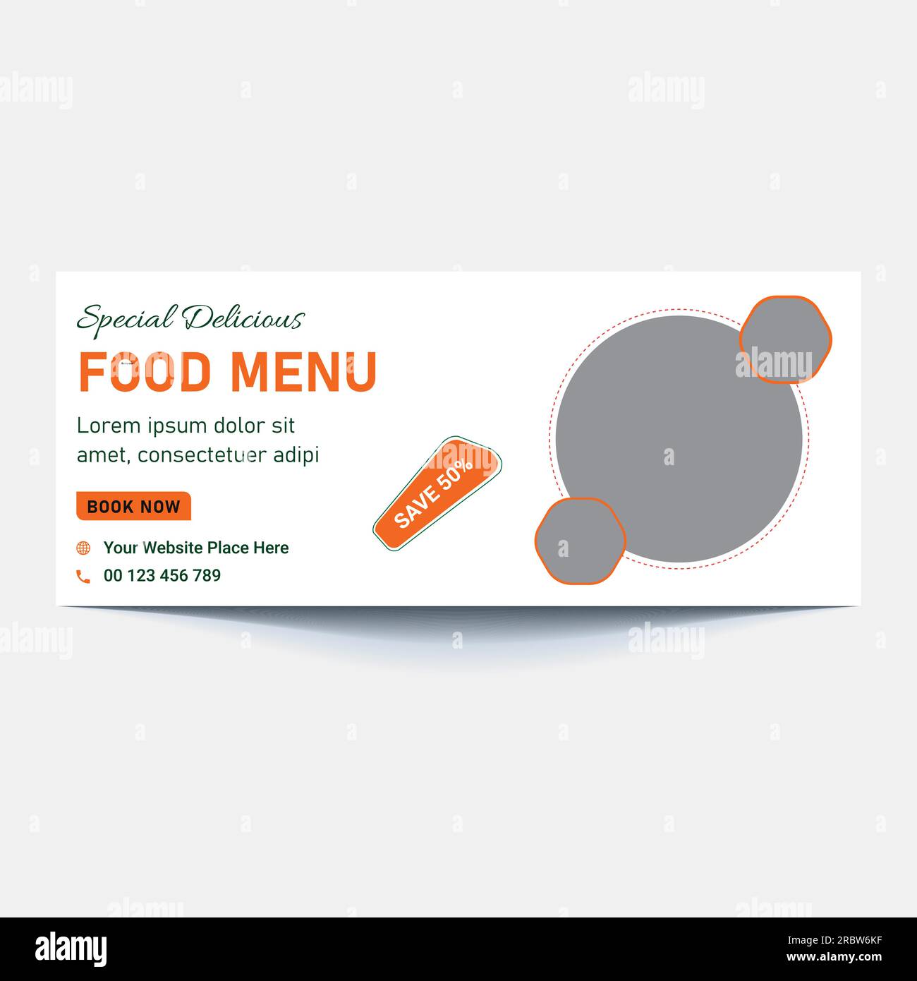Restaurant food menu social media marketing web banner. Pizza, burger ...