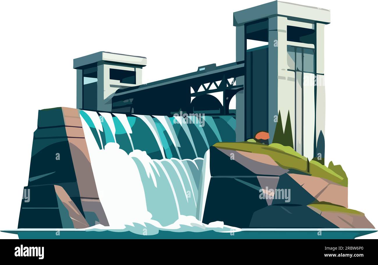 power supply flowing waves generate electricity Stock Vector Image ...