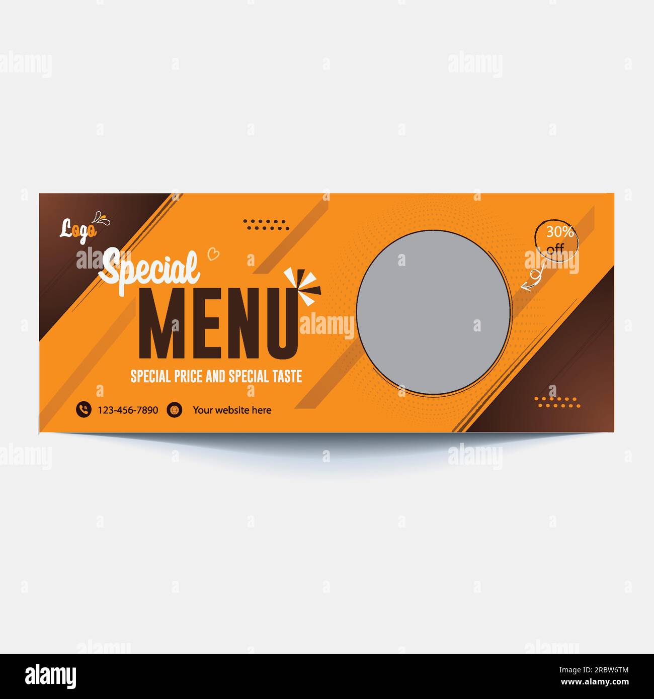 Restaurant food menu social media marketing web banner. Pizza, burger ...