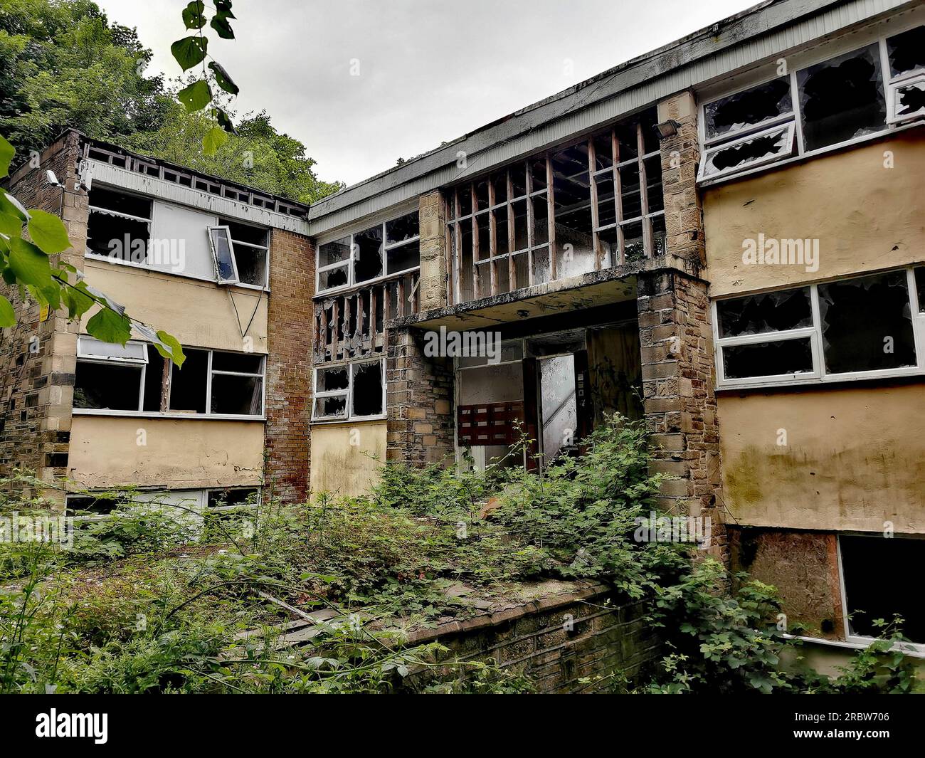 The exterior of the building is in disrepair BRADFORD, UK. STEP INSIDE ...