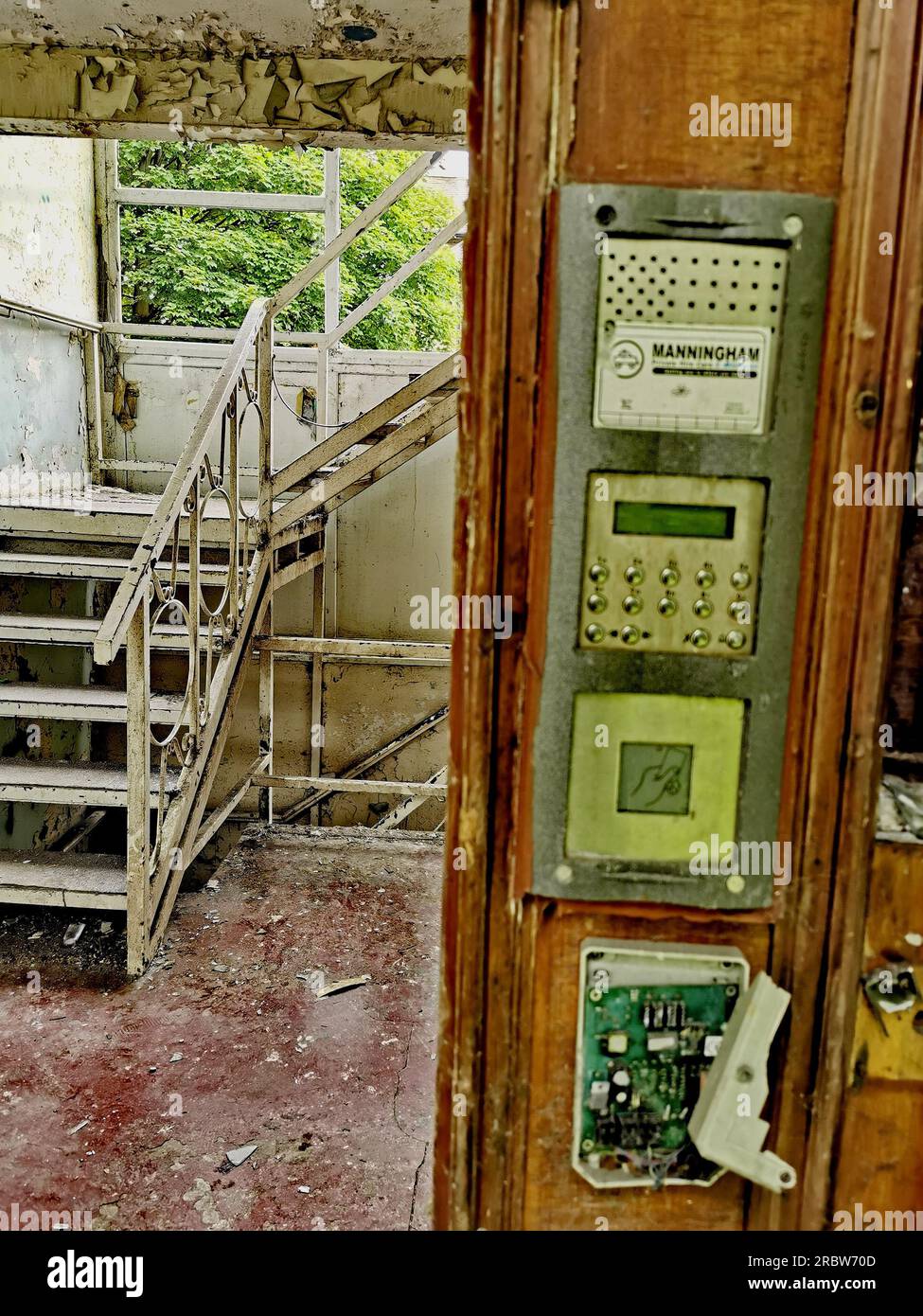The entry buzzer still hangs on the wall BRADFORD, UK. STEP INSIDE the ...