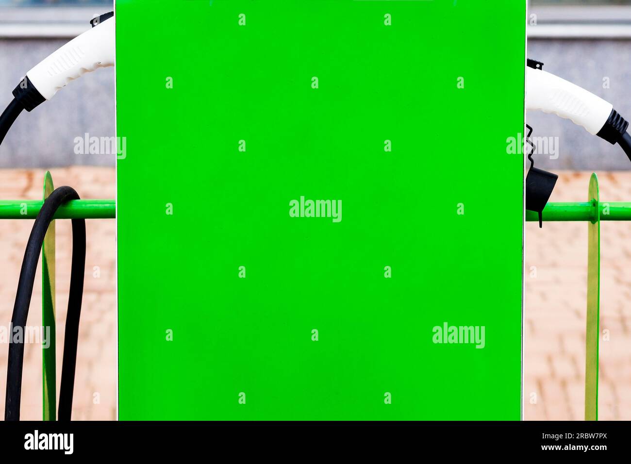 Electric Car Charging Column. Electric vehicle charging station for ...