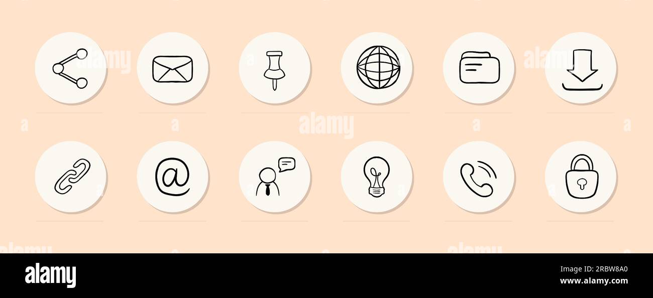 Applications line icon. Share, internet, planet, call, file, folder ...