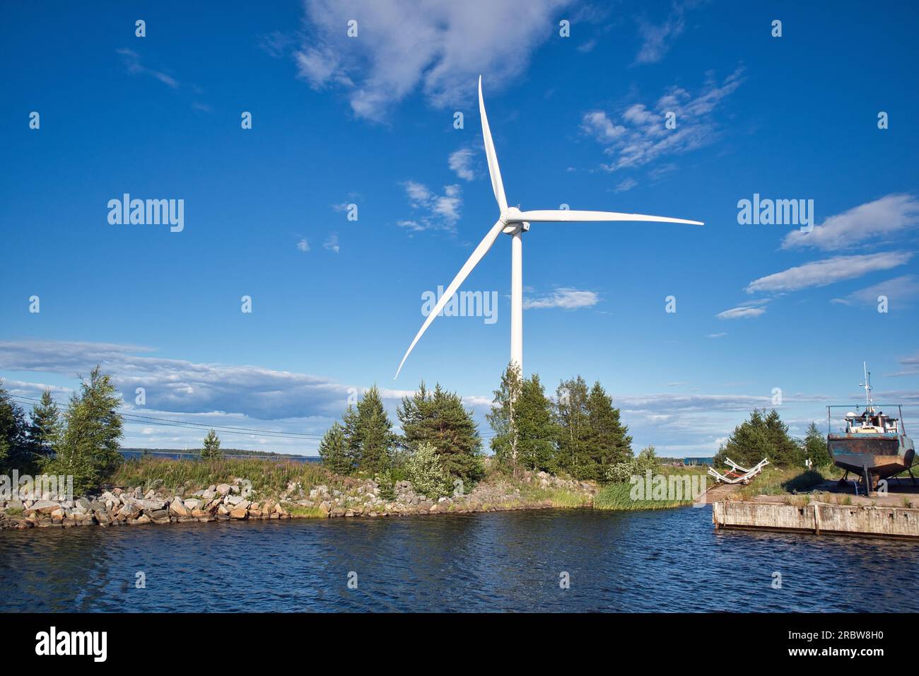 wind power plant in Riutunkari, Oulunsalo Oulu Finland Stock Photo - Alamy