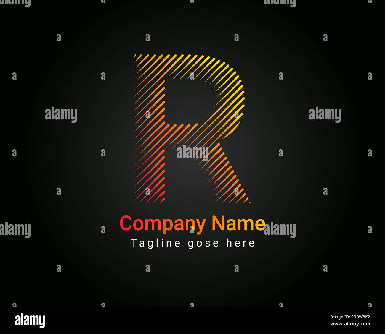 Initial logo letter r vector vectors hi-res stock photography and ...