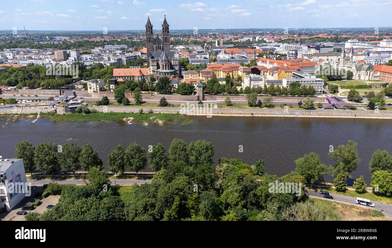 Aerial view magdeburg old city hi-res stock photography and images - Alamy