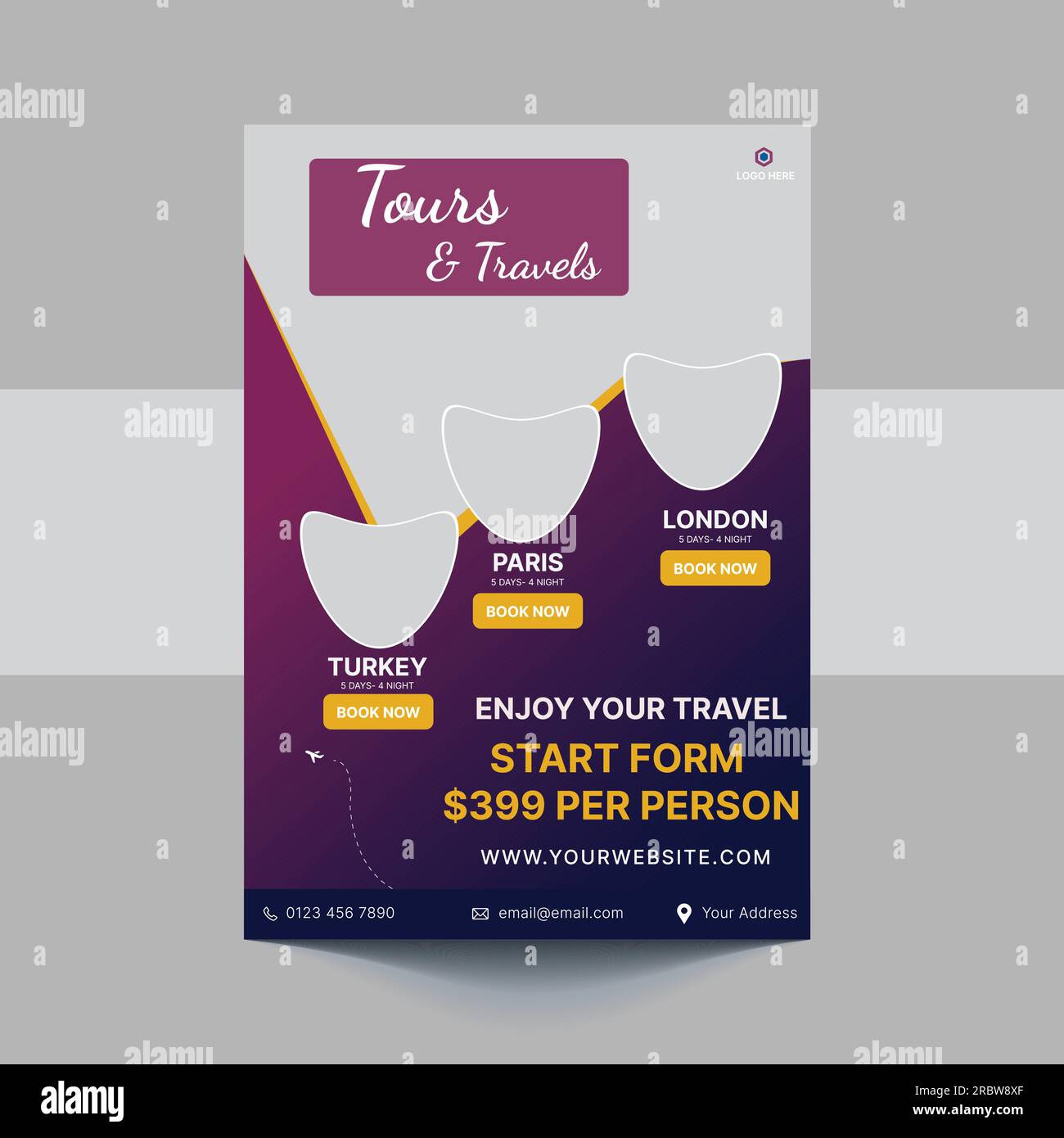 Space Travel Brochure Template Premium Vector | Travel Poster Or Flyer