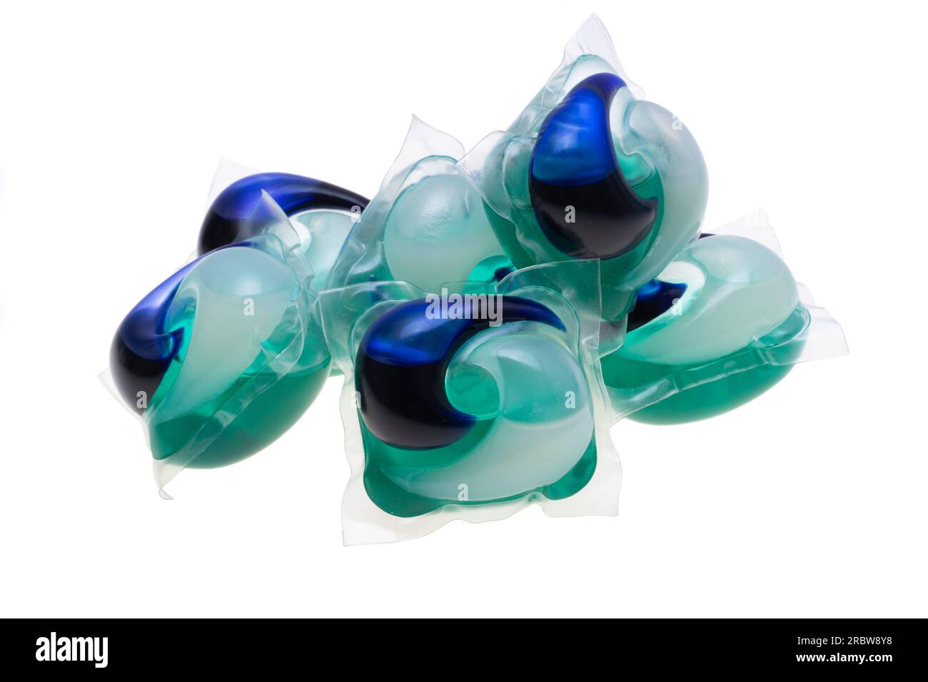 capsules for washing isolated on white background Stock Photo - Alamy