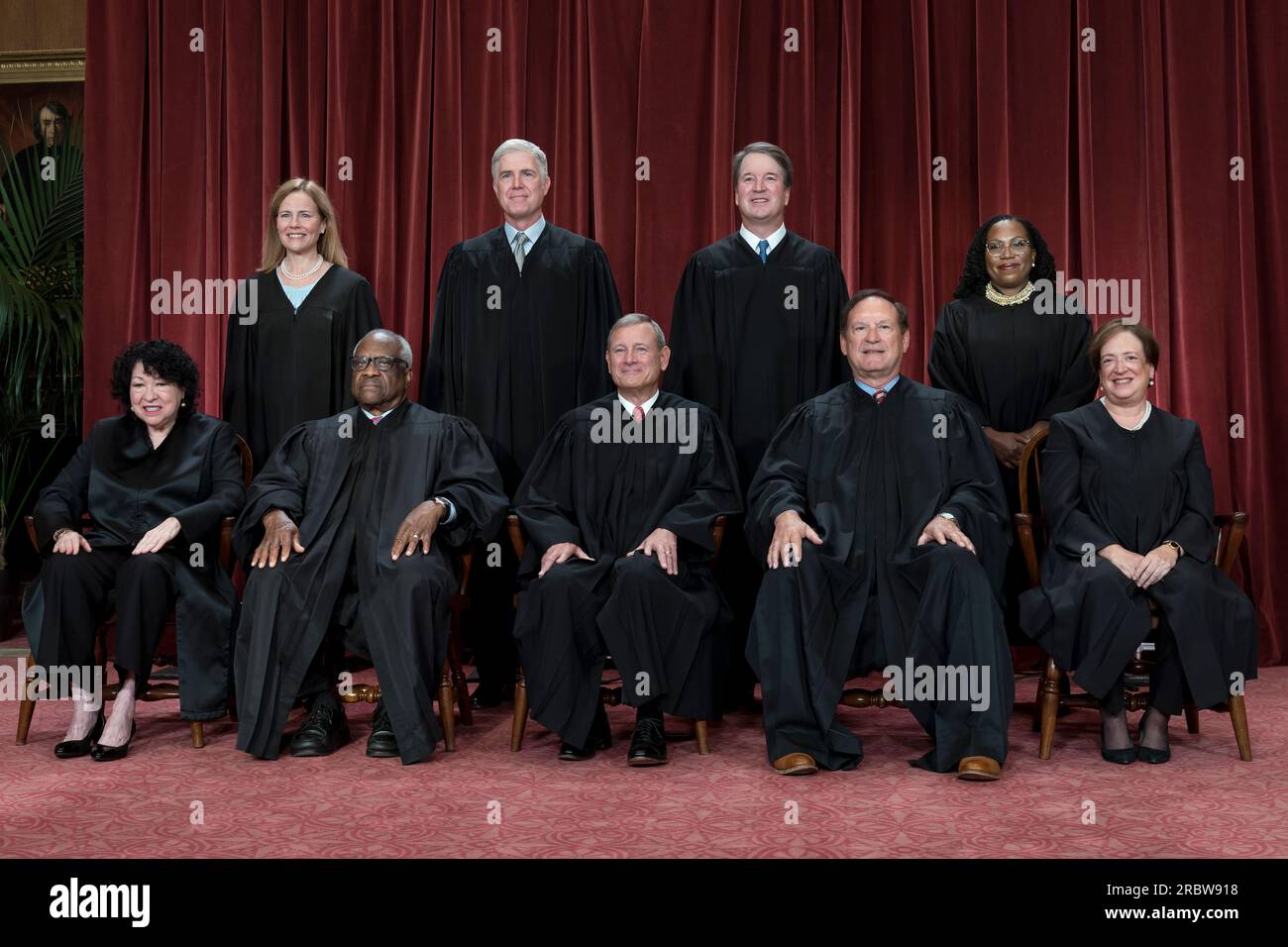 FILE - Members of the Supreme Court sit for a new group portrait ...
