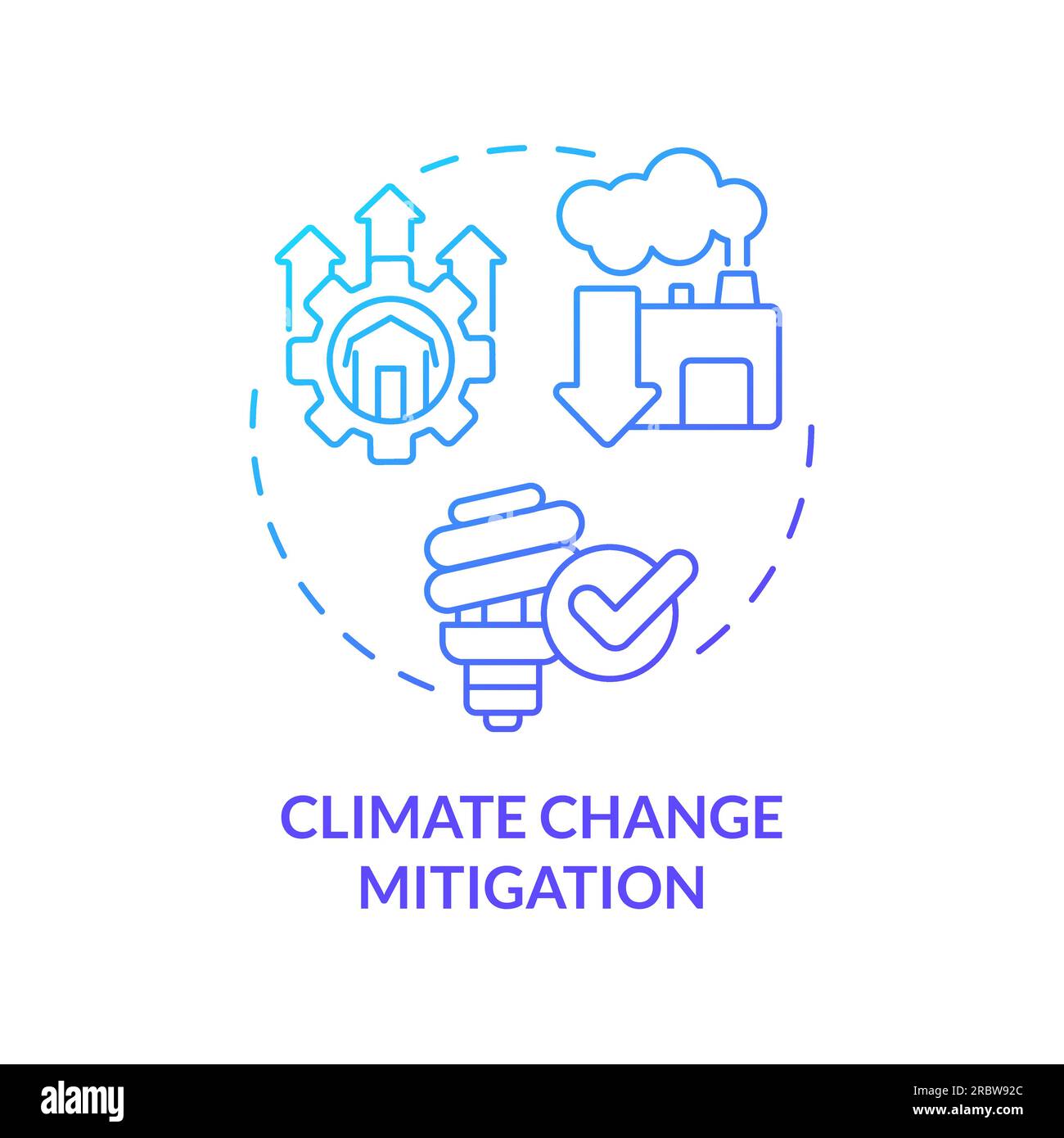 Climate change mitigation icon heatflation concept Stock Vector Image ...