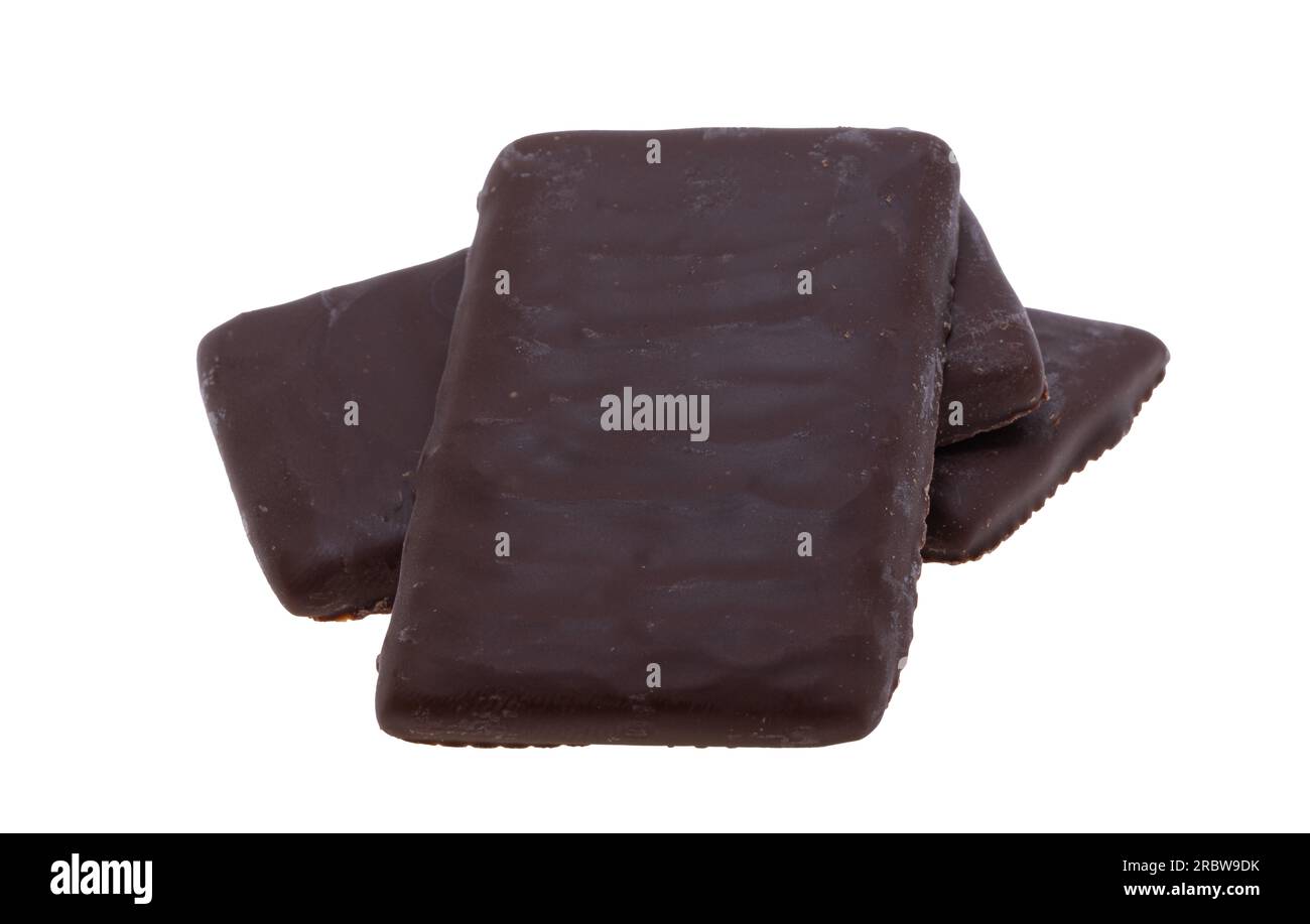 sweets with mint filling isolated on white background Stock Photo - Alamy