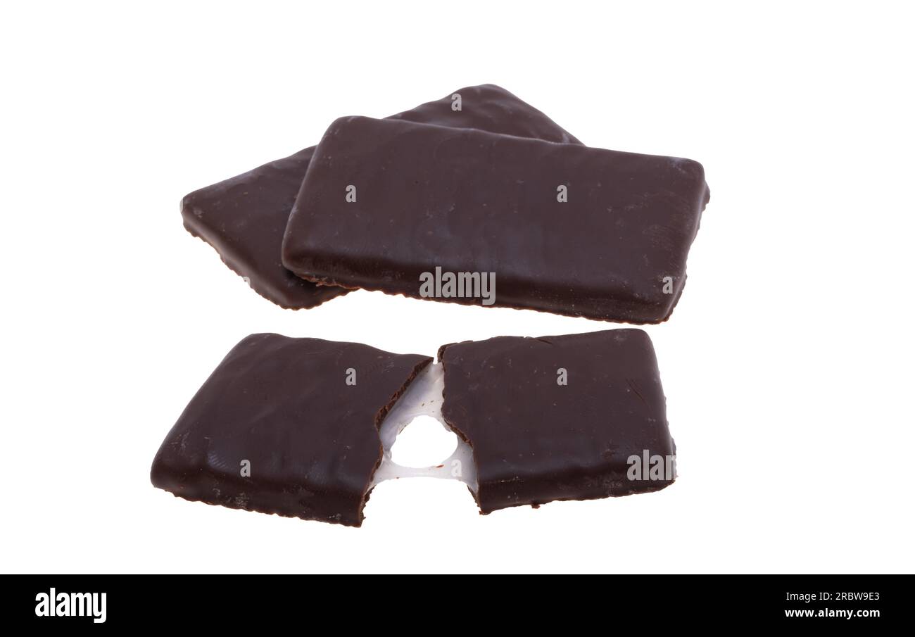 sweets with mint filling isolated on white background Stock Photo - Alamy