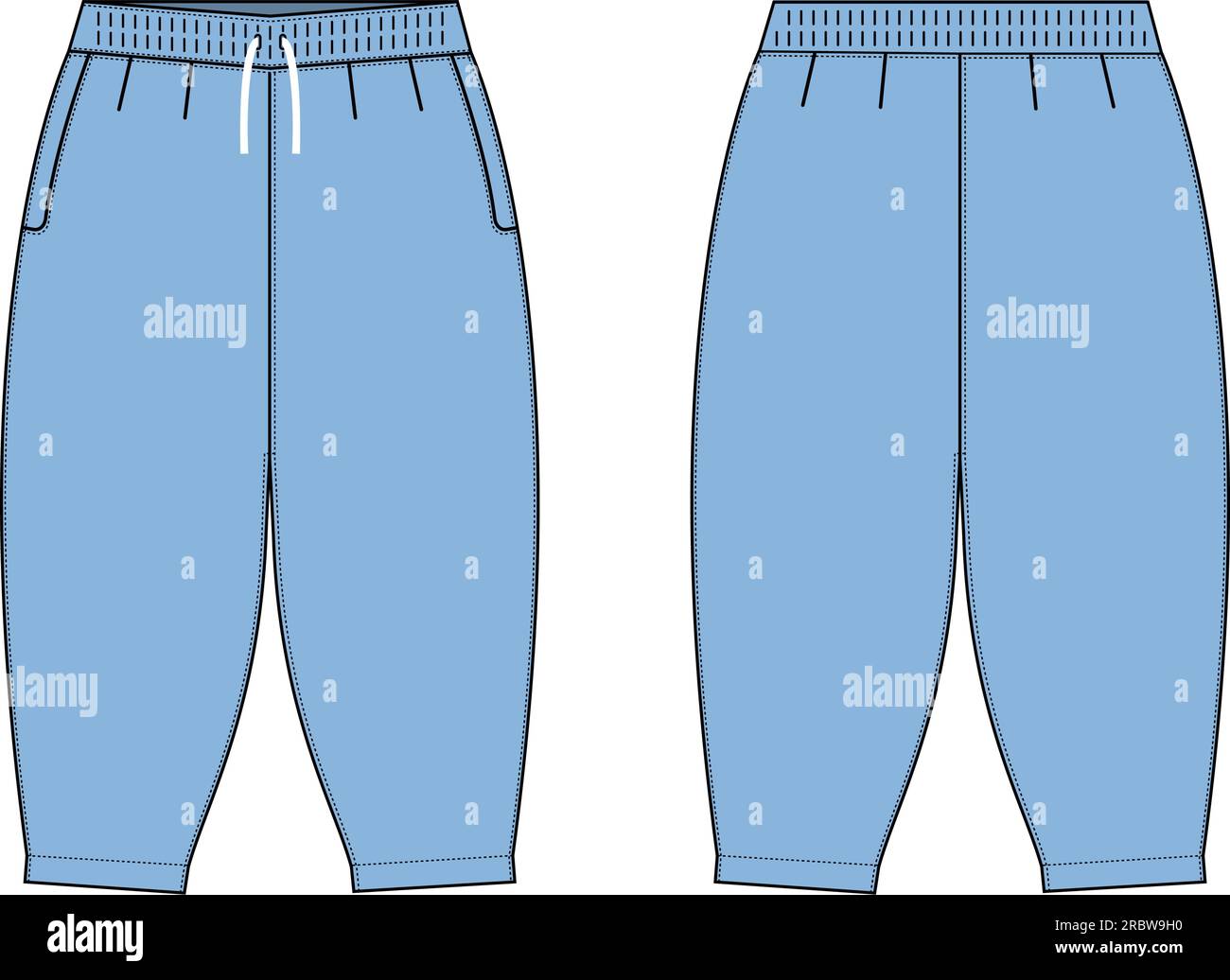 Harem pants ( sarrouel pants ) vector template illustration Stock ...
