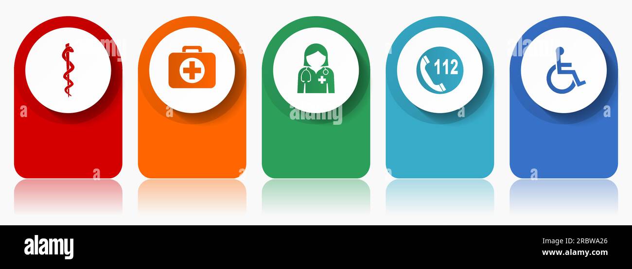 Healthcare icon set, miscellaneous vector icons such as cadyceus, first ...