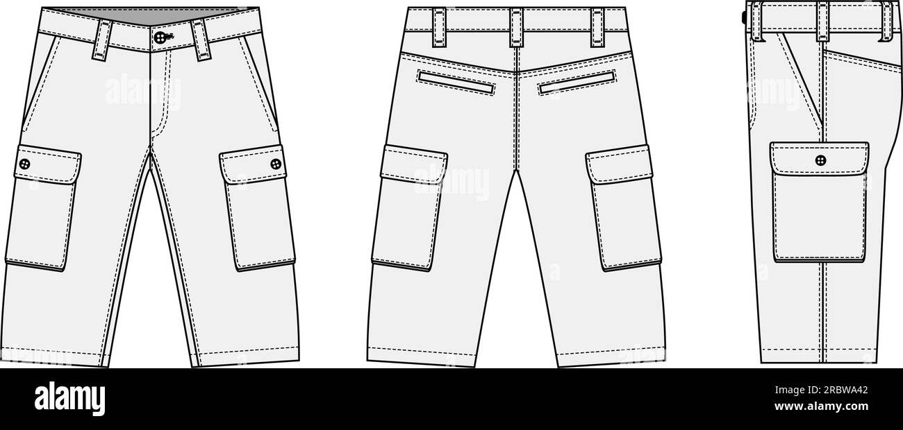Mens shorts ( short pants ) vector template illustration Stock Vector ...