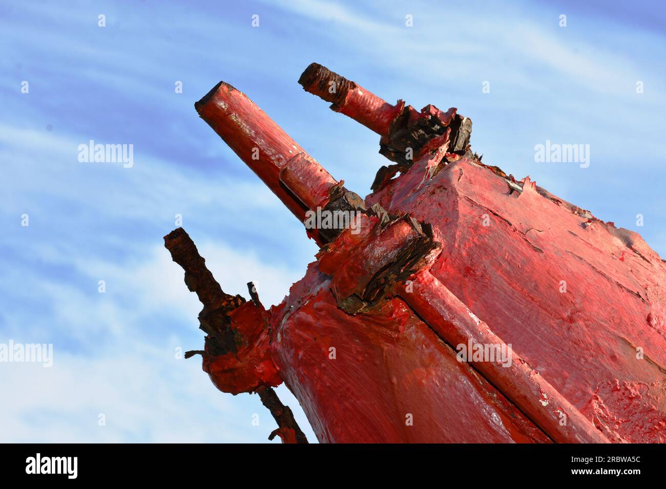Rusted bolts and nuts on red metal Stock Photo - Alamy
