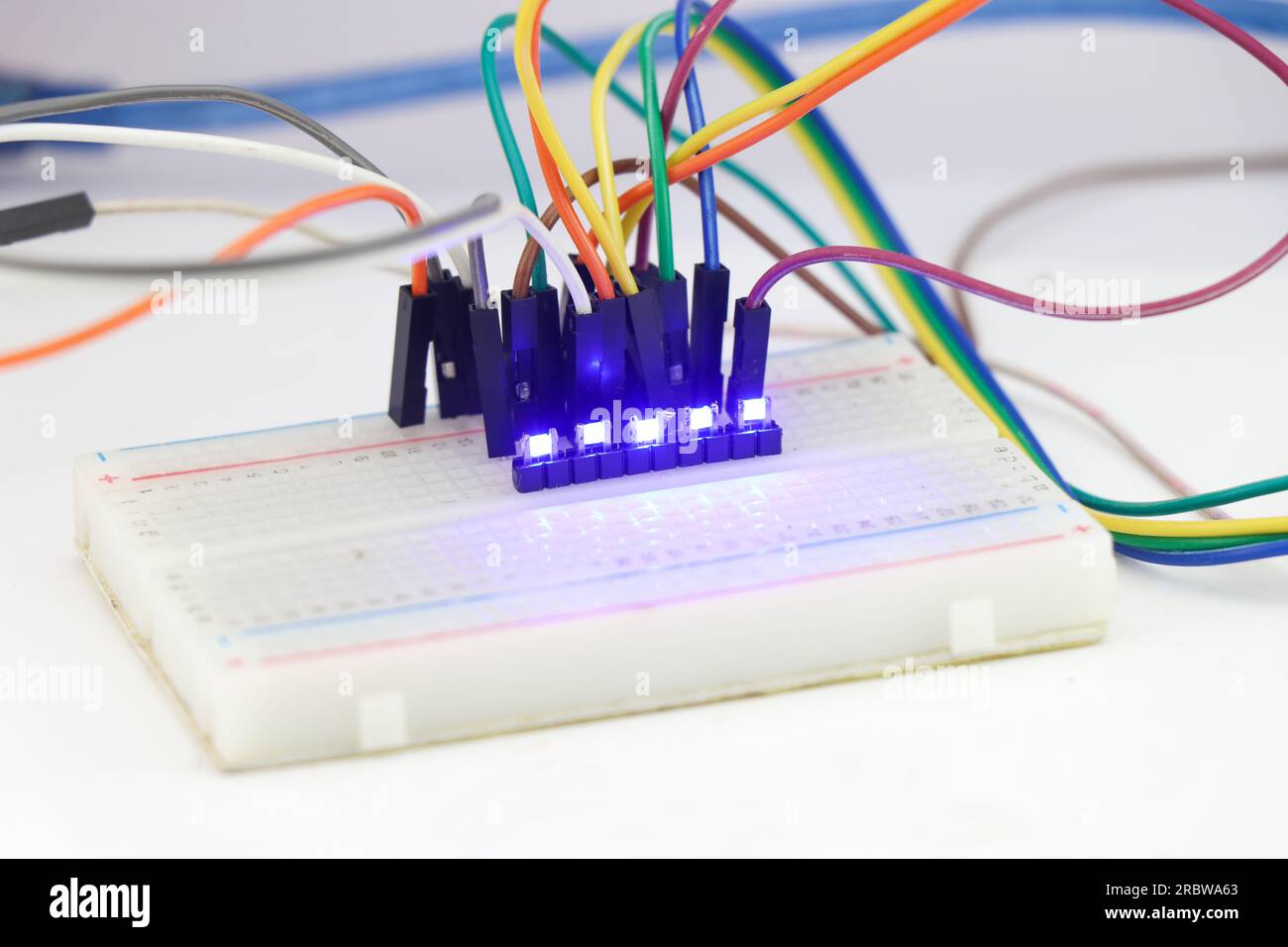 Blue Light Emitted By The Smd Led Or A Light Emitting Diode Connected