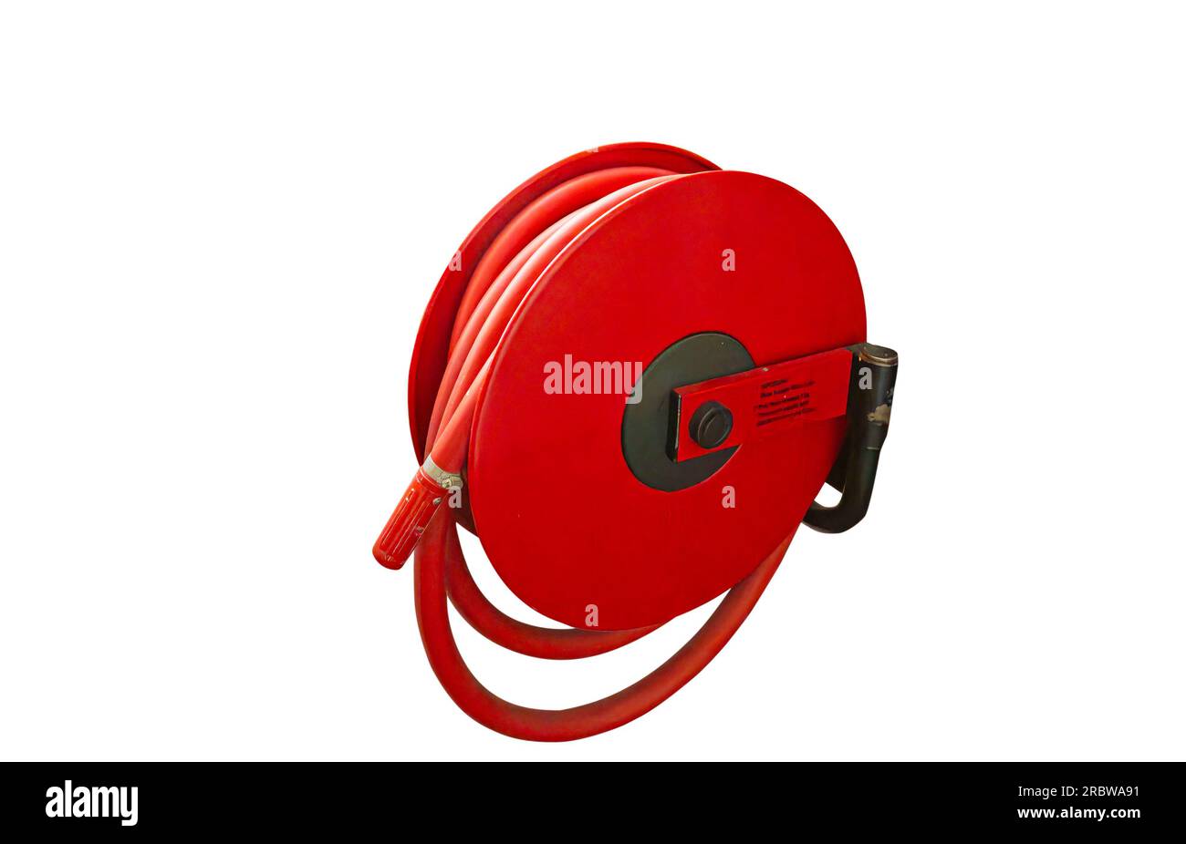 firefighter water hose isolated on white background Stock Photo - Alamy