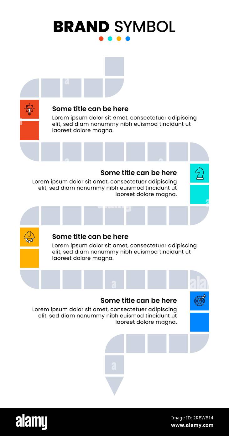 Infographic template with icons and 4 options or steps. Vertical ...