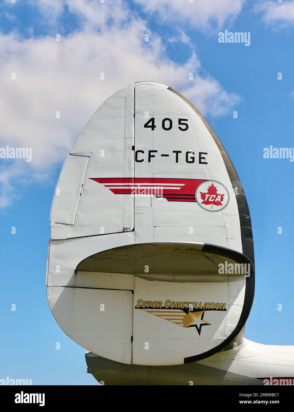 Tail fin and rudder Trans-Canada Airlines Lockheed 1049G Super ...