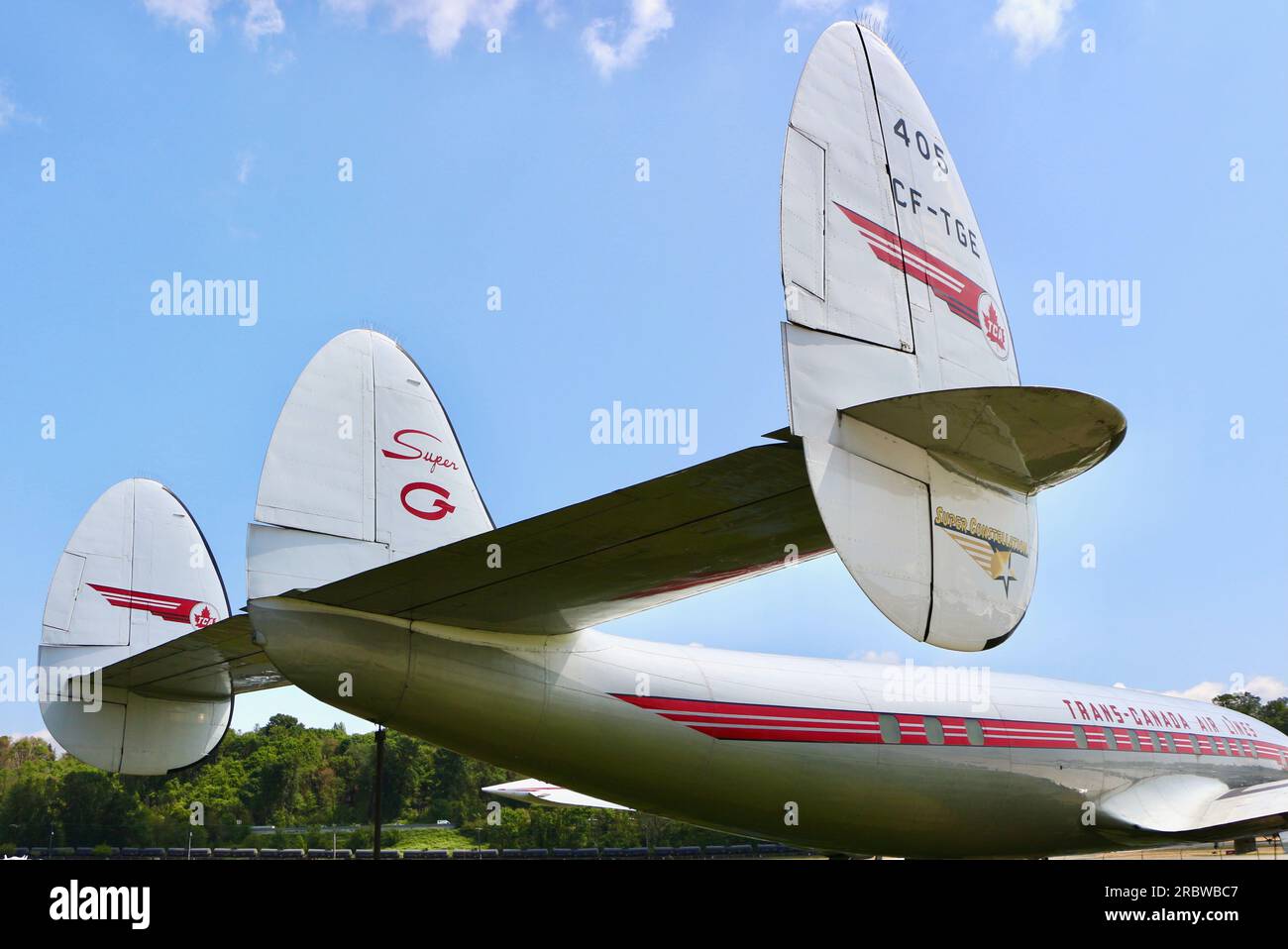 Tail of the Trans-Canada Airlines Lockheed 1049G Super Constellation ...
