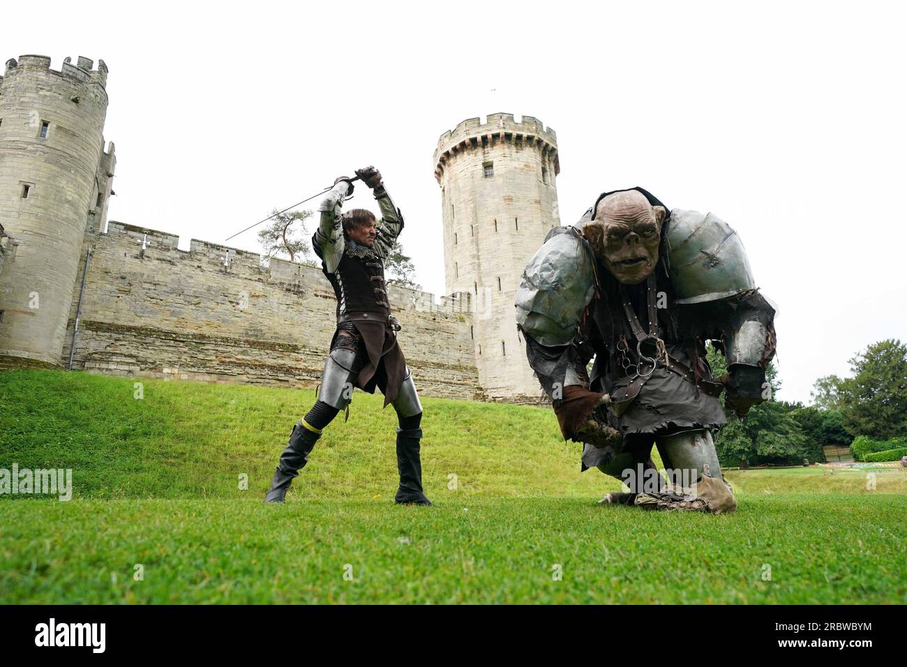 A Danish giant battles with Guy of Warwick during a rehearsal at ...