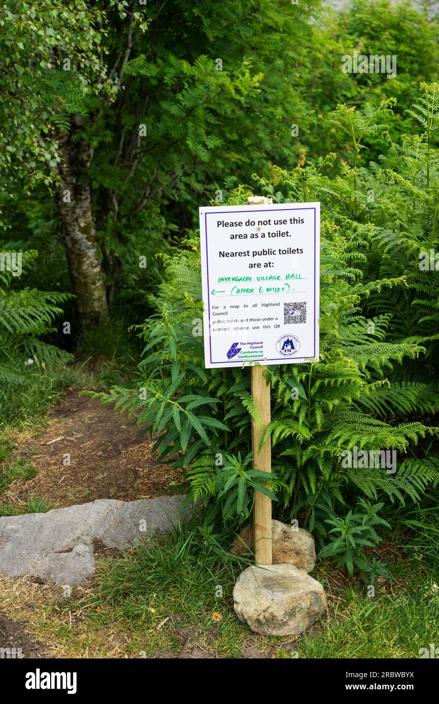 Public Health Warning sing in Highland Scotland, UK Stock Photo - Alamy