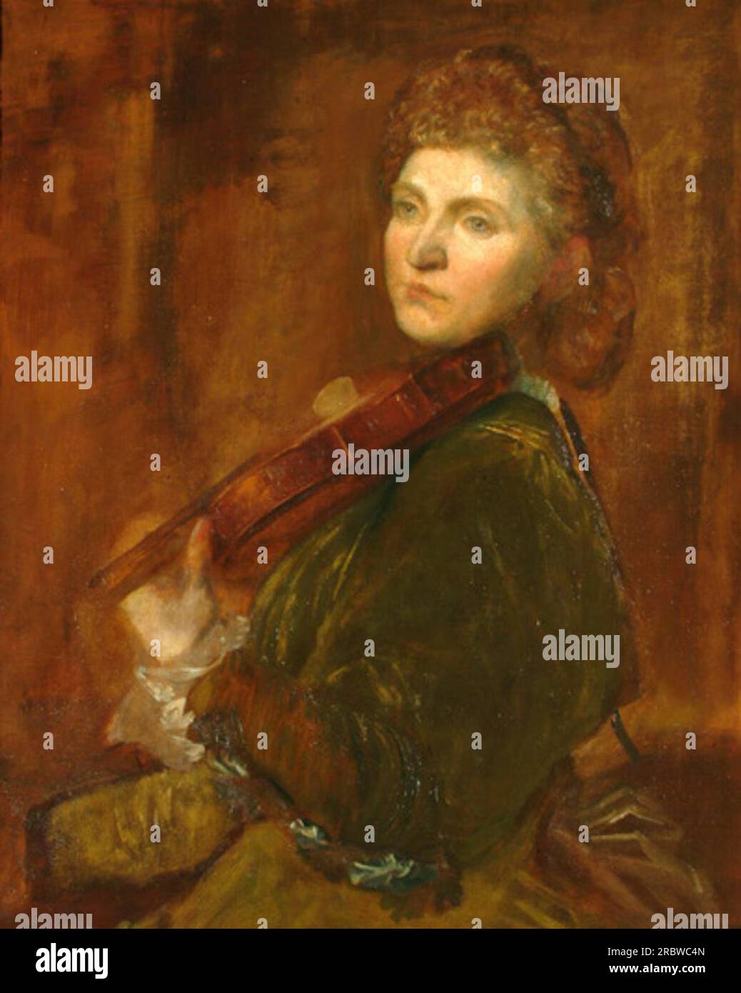 The portrait of violinist Wilma Neruda a.k.a Lady Hallé by George ...