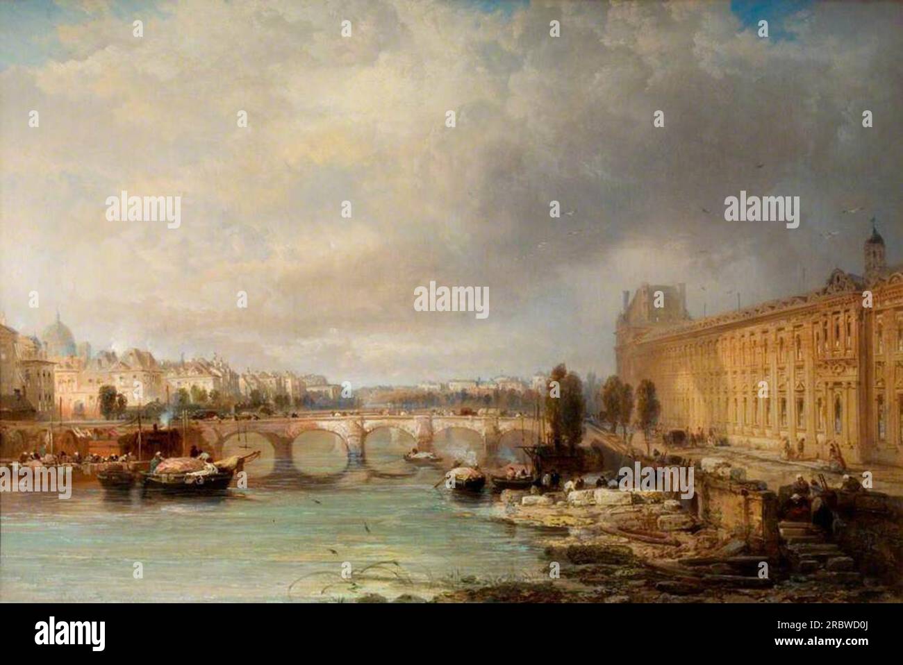 River seine paris 1800s hi-res stock photography and images - Alamy