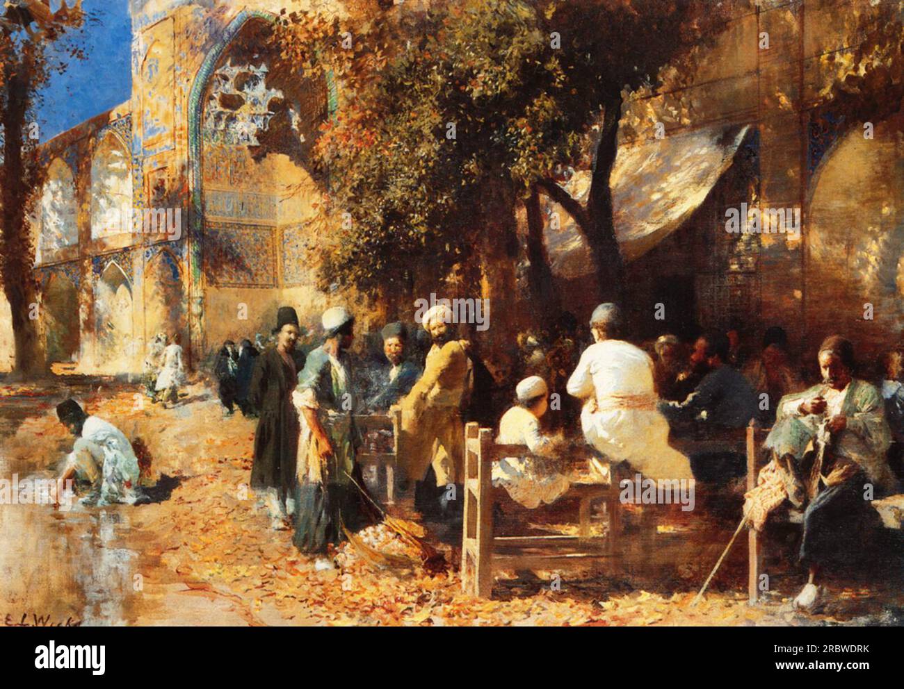 A Persian Cafe by Edwin Lord Weeks Stock Photo - Alamy