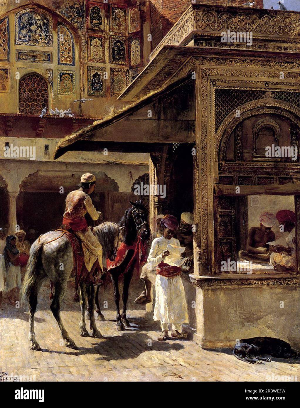 Street Scene In India by Edwin Lord Weeks Stock Photo - Alamy