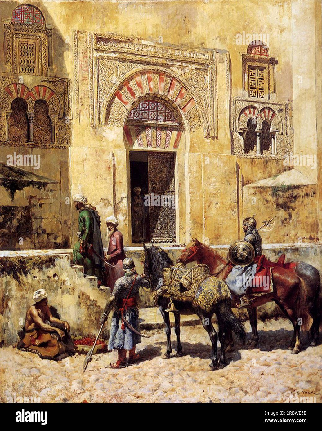 Entering The Mosque 1885 by Edwin Lord Weeks Stock Photo - Alamy