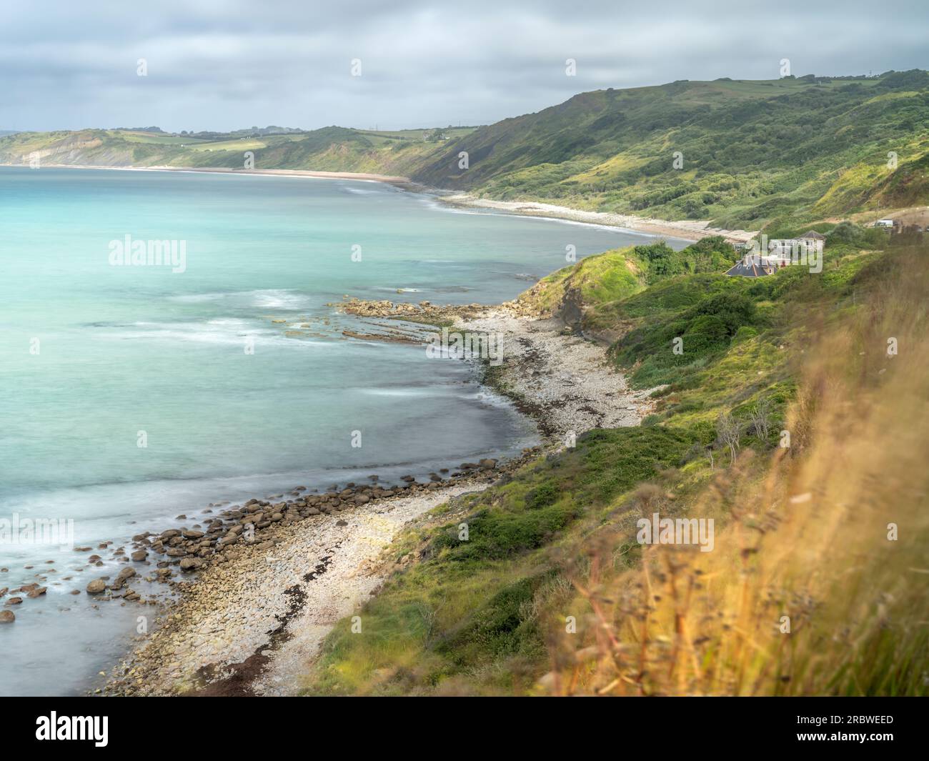 The Jurassic coastal headland at Osmington Mills looking towards ...