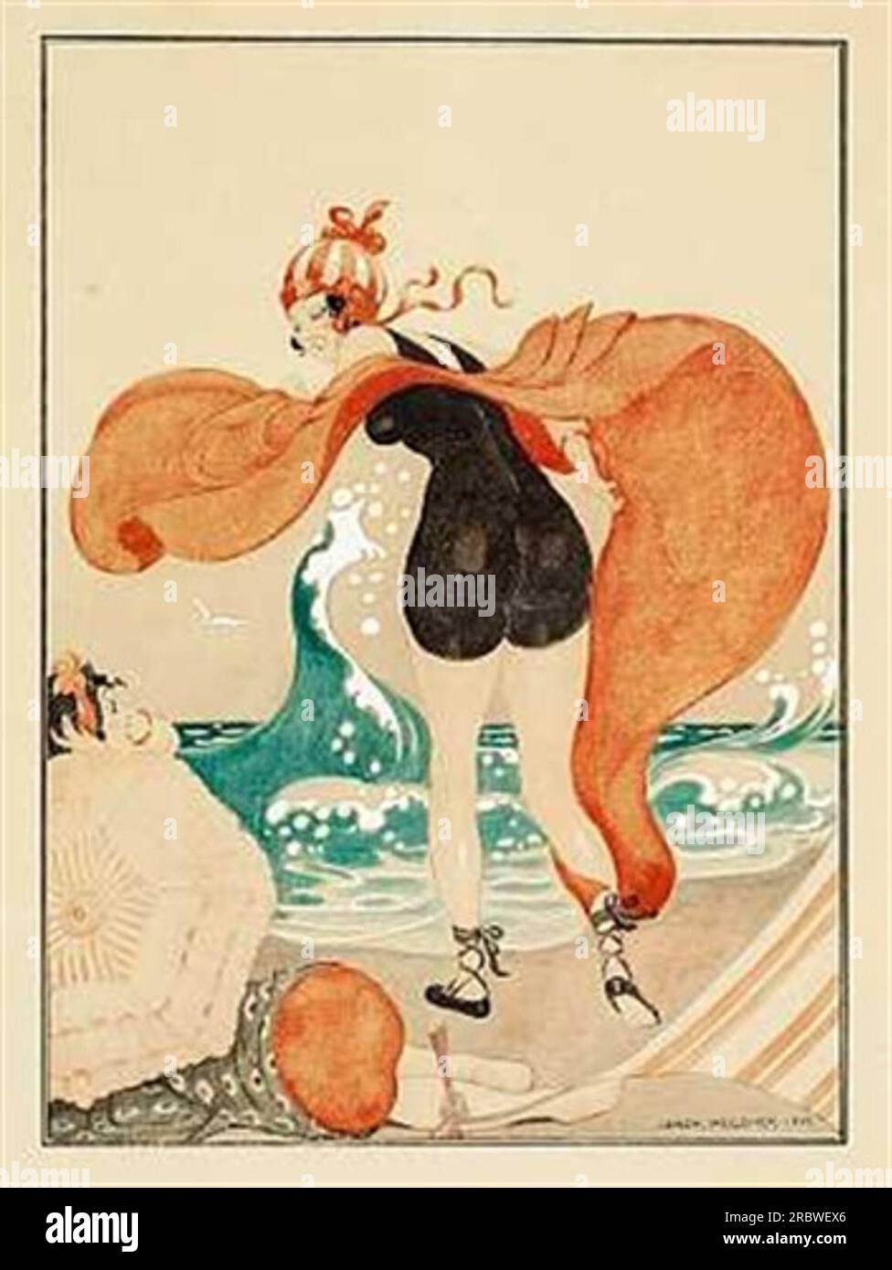 Badepiger 1917 by Gerda Wegener Stock Photo - Alamy