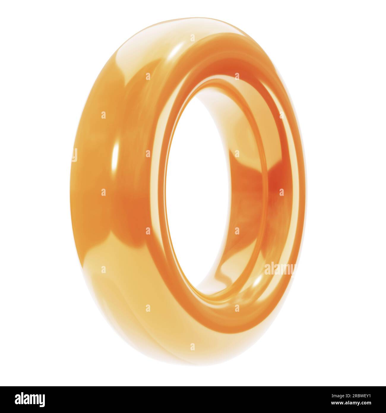 3d abstract shape golden donut geometric. Realistic glossy color luxury ...