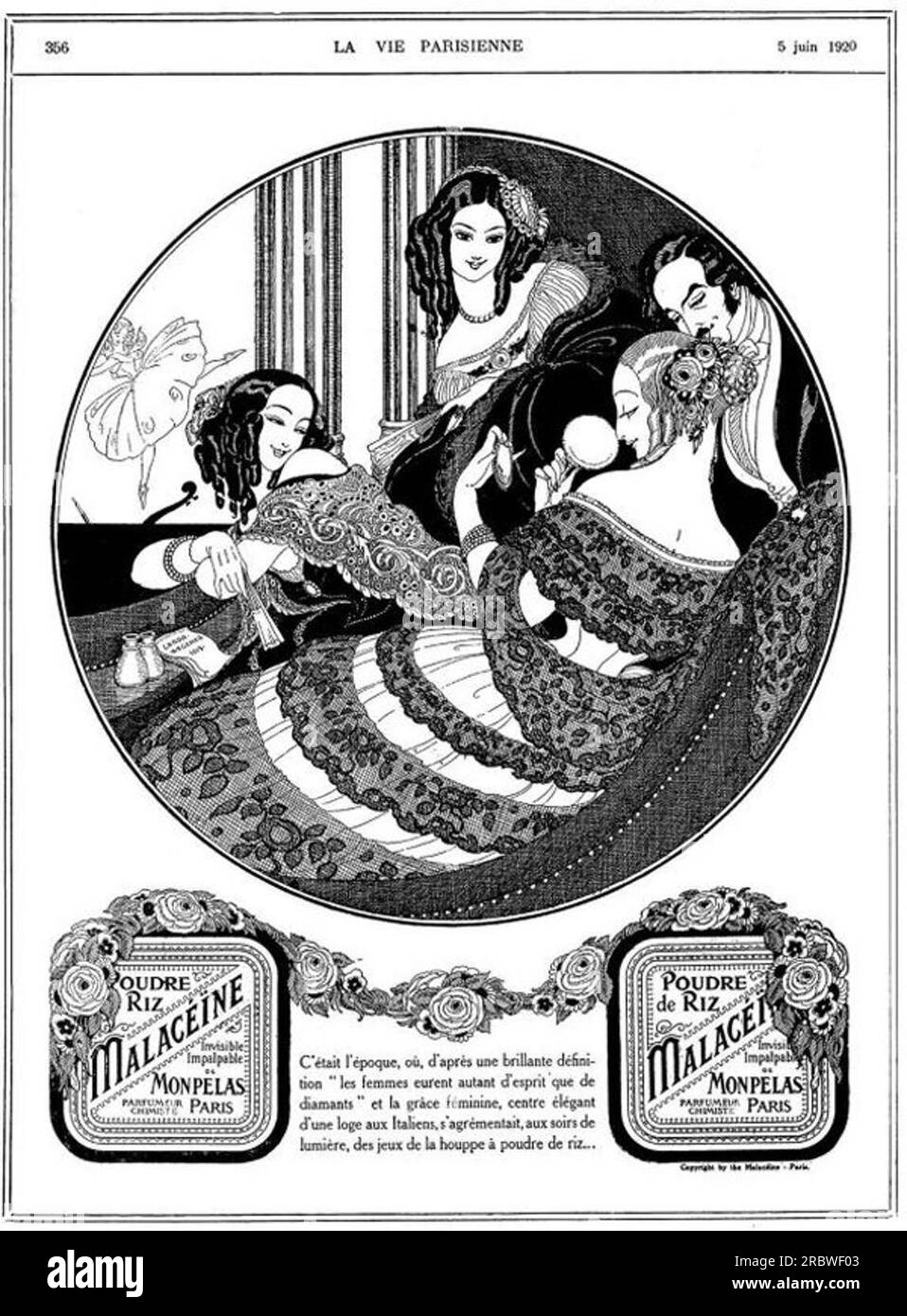 Illustration 1920 by Gerda Wegener Stock Photo - Alamy