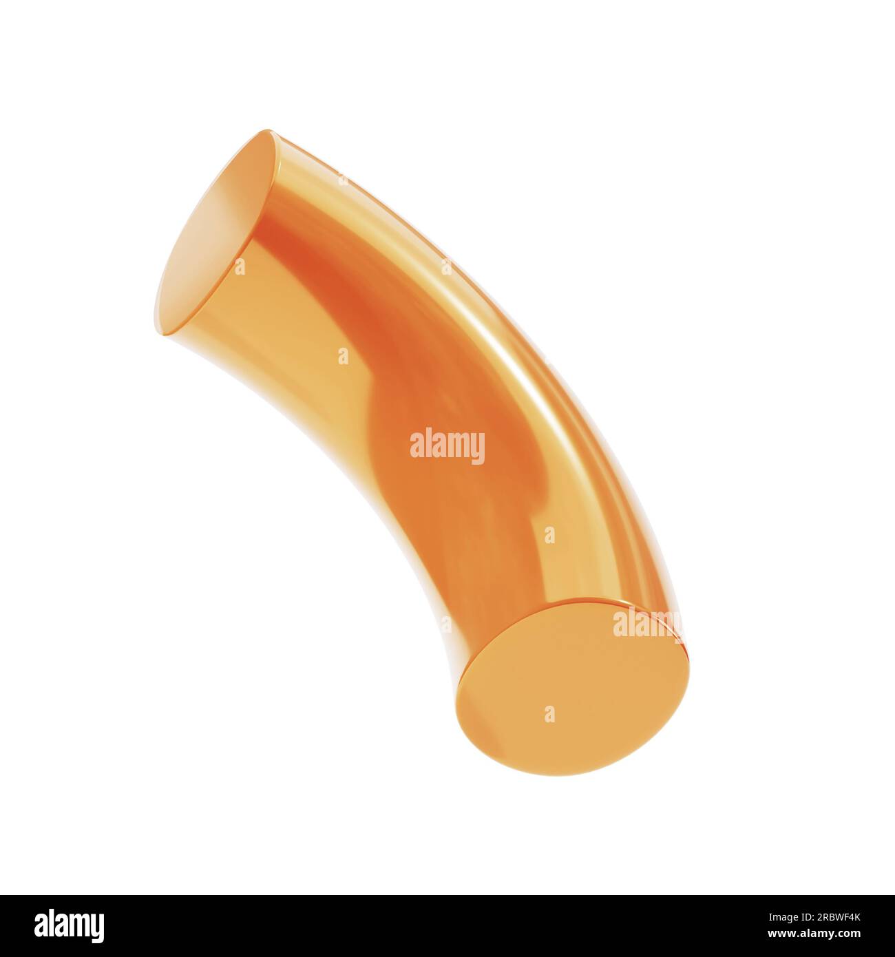 3d dimensional shape quarter donut abstract geometric gold metal ...