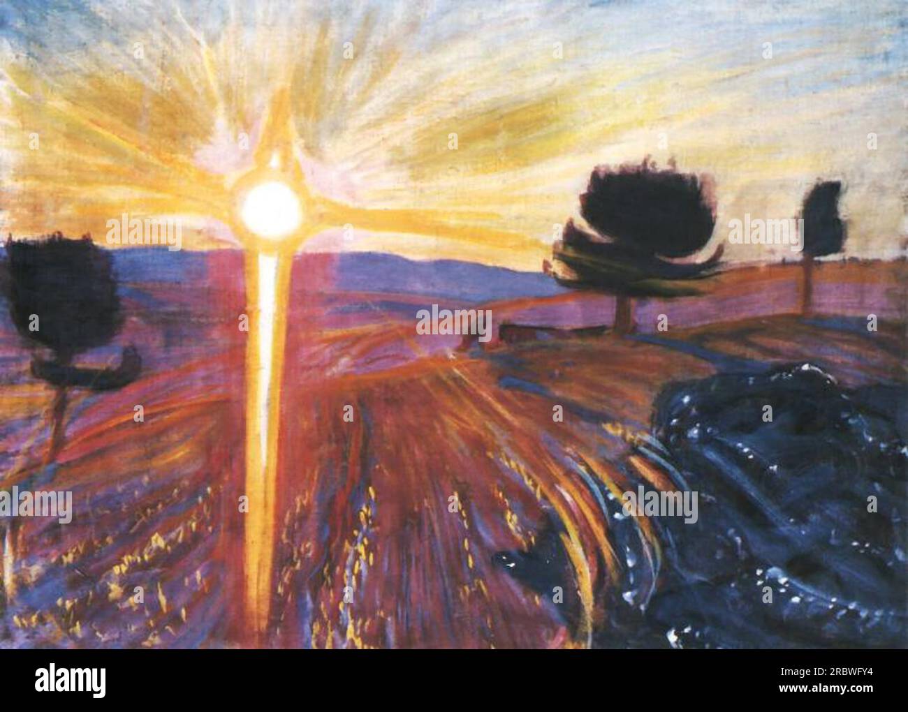 Radiant Sunset 1902 by Wojciech Weiss Stock Photo - Alamy