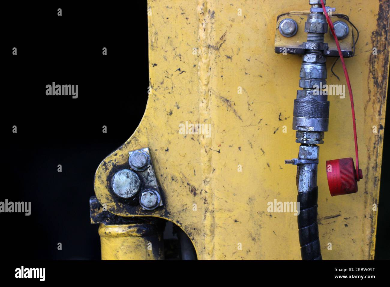 Construction themed background from a digger Stock Photo - Alamy