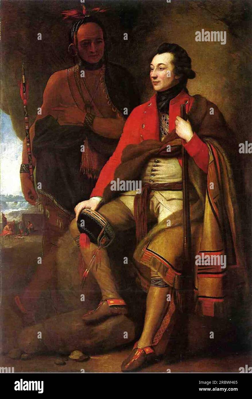 Portrait of Colonel Guy Johnson and Karonghyontye 1776 by Benjamin West ...