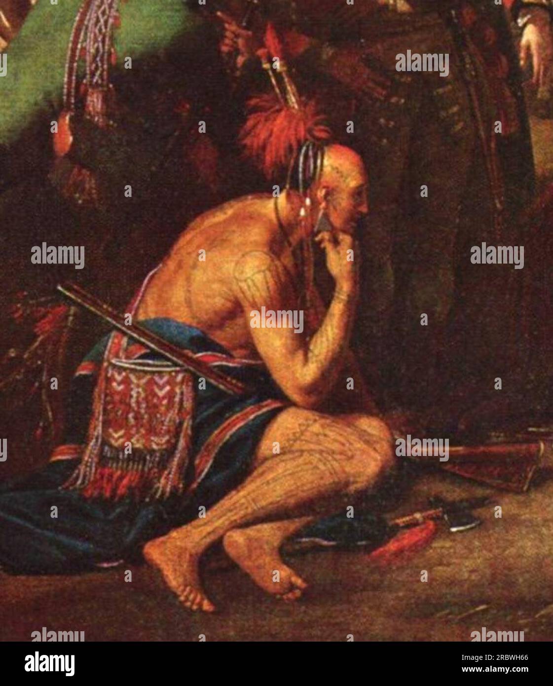 The Death of General Wolfe (detail) 1770 by Benjamin West Stock Photo ...