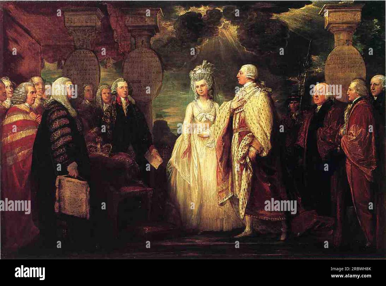 His Majesty George III Resuming Power 1789 by Benjamin West Stock Photo ...