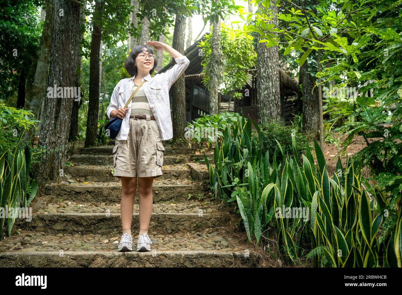 Woman looking around hi-res stock photography and images - Alamy