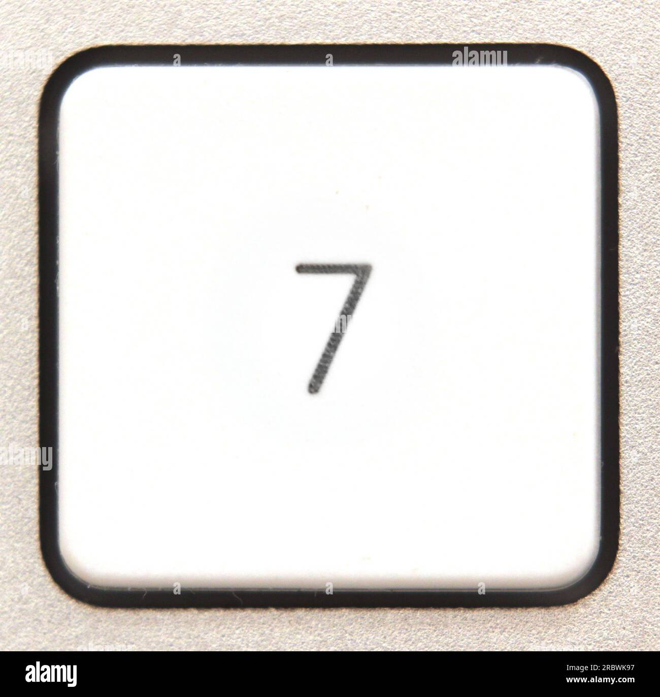 Button 7 from a modern numpad Stock Photo - Alamy